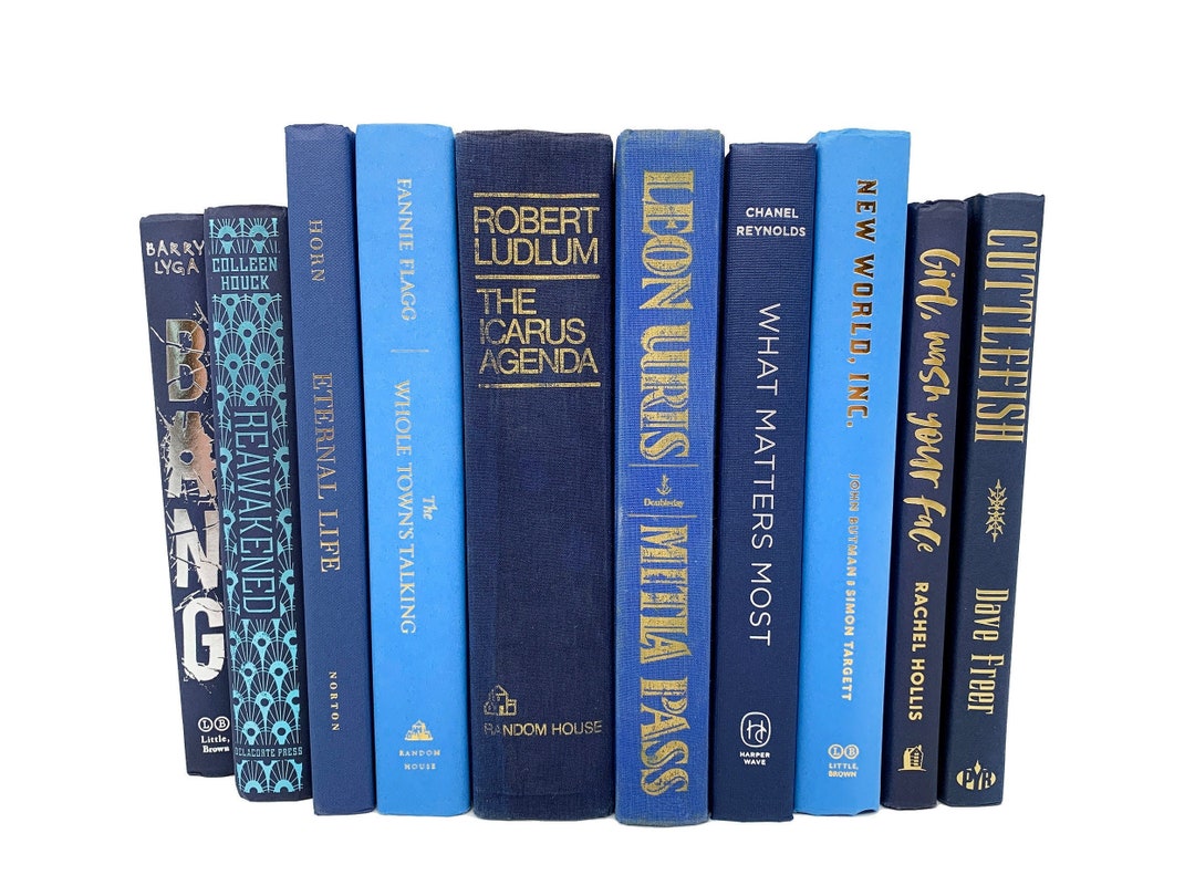 Decorative Book Bundle: Blues & Coordinating Hues - Instant Library - Etsy
