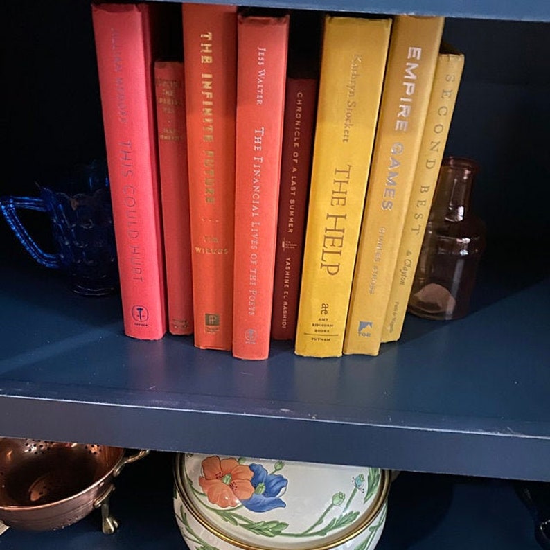 Bundle of Yellow Decorative Books by Color Bundle Yellows - Etsy