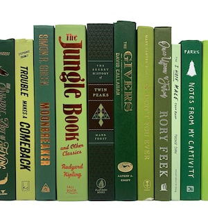 Bundle of Green Decorative Books by the Color Green Decor Book Color ...