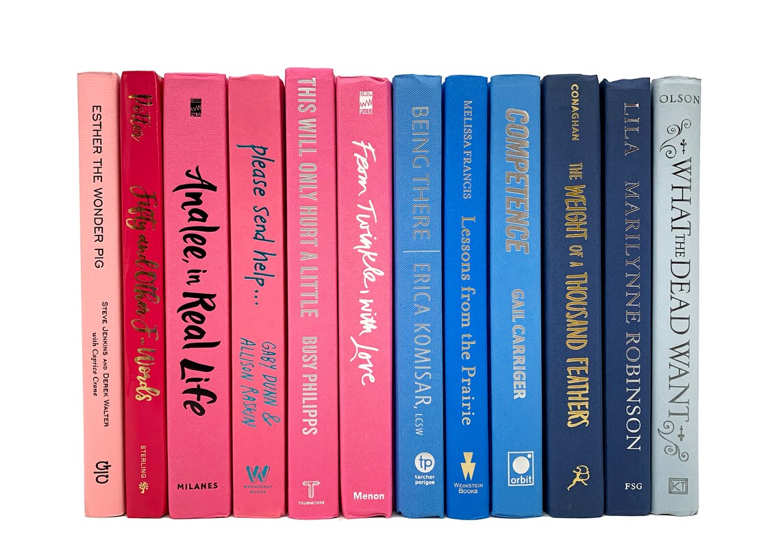 Bundle of Pink Decorative Books by the Foot Color Bundle | Etsy