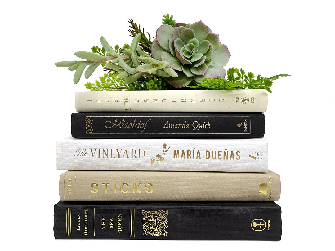 Home Decor Staging Books Curated by Color - Bundle of Black, Ivory ...