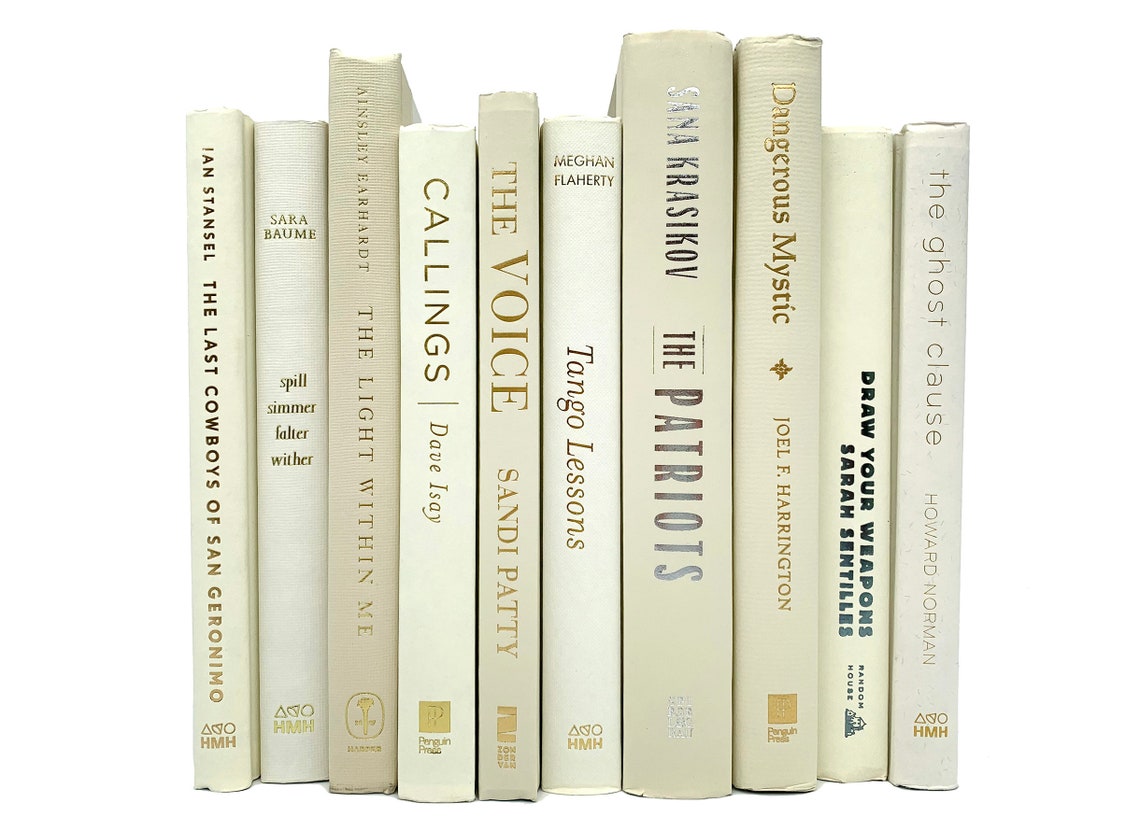 Neutral Books Beige Cream Ivory Tan Decorative Books - Etsy