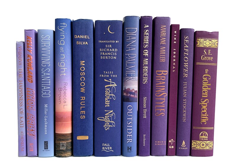 Bundle of Purple Decorative Books by the Foot Color Bundle - Etsy