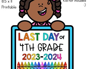 Printable First and Last Day of School Sign 2023-2024 1st Grade Digital ...