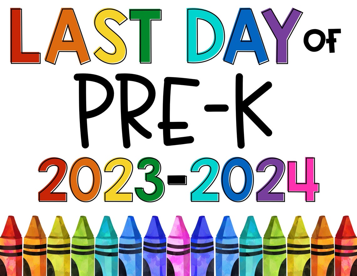 Printable First and Last Day of School Sign Pre-k Digital - Etsy