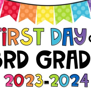 Printable First and Last Day of School Sign 3rd Grade - Etsy