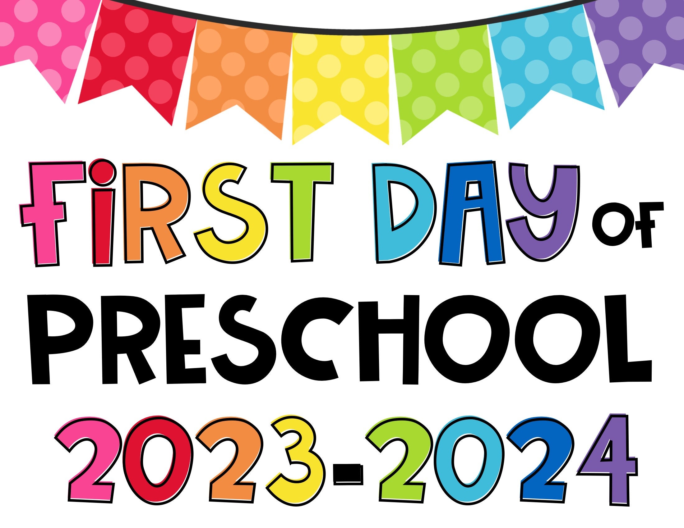 Printable First and Last Day of School Sign Preschool - Etsy