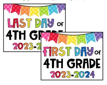 Printable First and Last Day of School Sign Digital Instant Download - Etsy