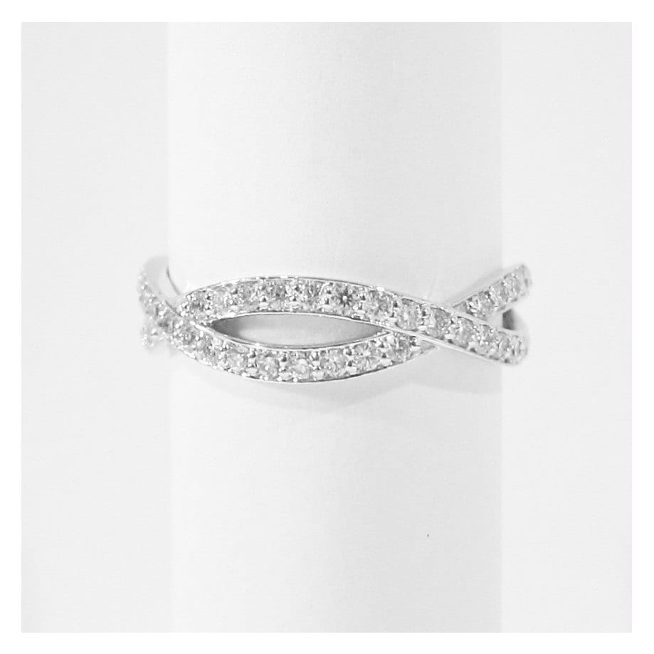 14k Gold Diamond Eternity Infinity Ring white Yellow or - Etsy