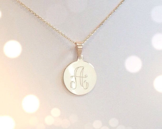 Engraveable 14k Gold Disc (yellow, White, or Rose Gold) - Etsy