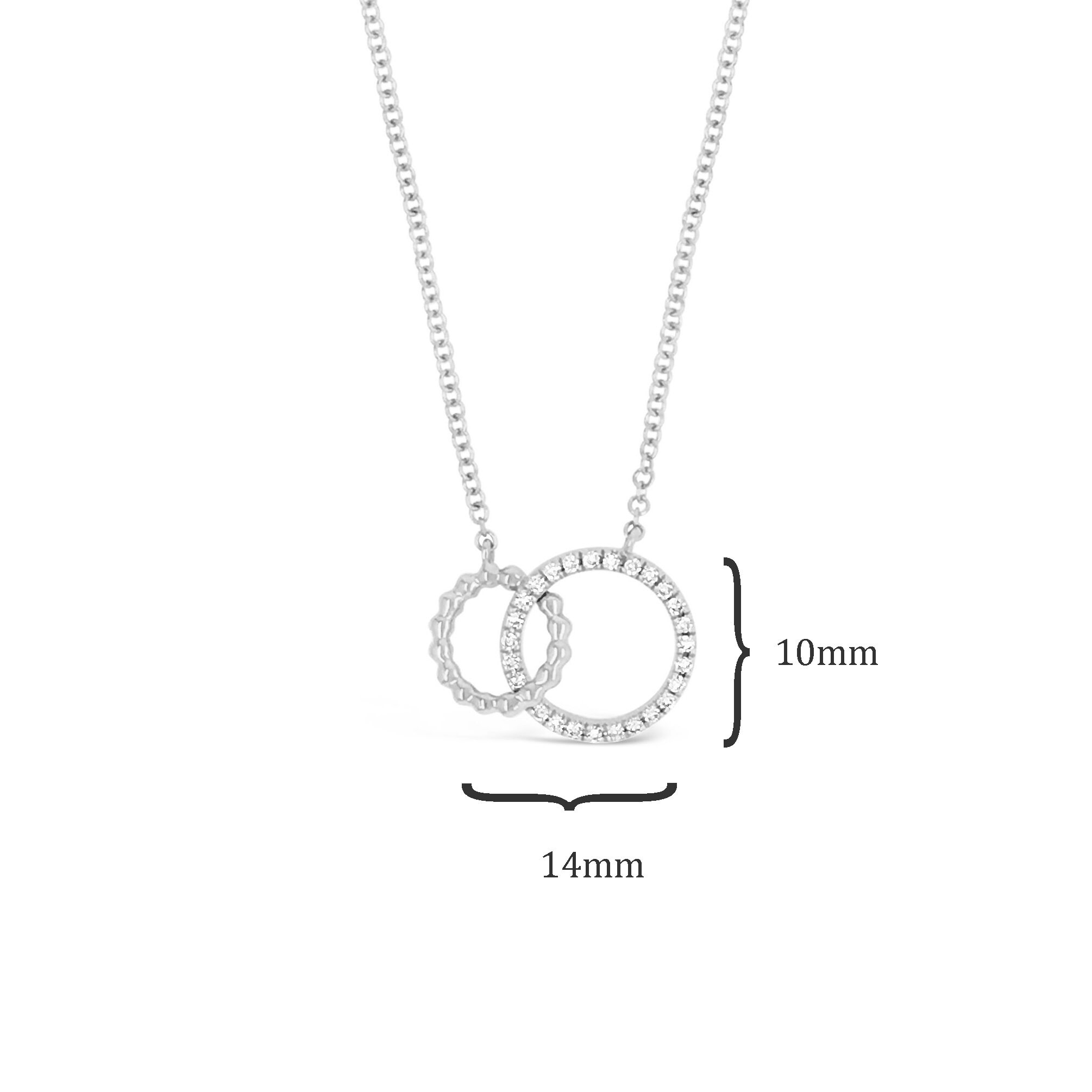 Interlocking Circle Diamond Necklace Dainty Necklace | Etsy