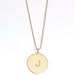 Oversize 14k Gold Diamond Initial Disc Pendant Necklace - Etsy