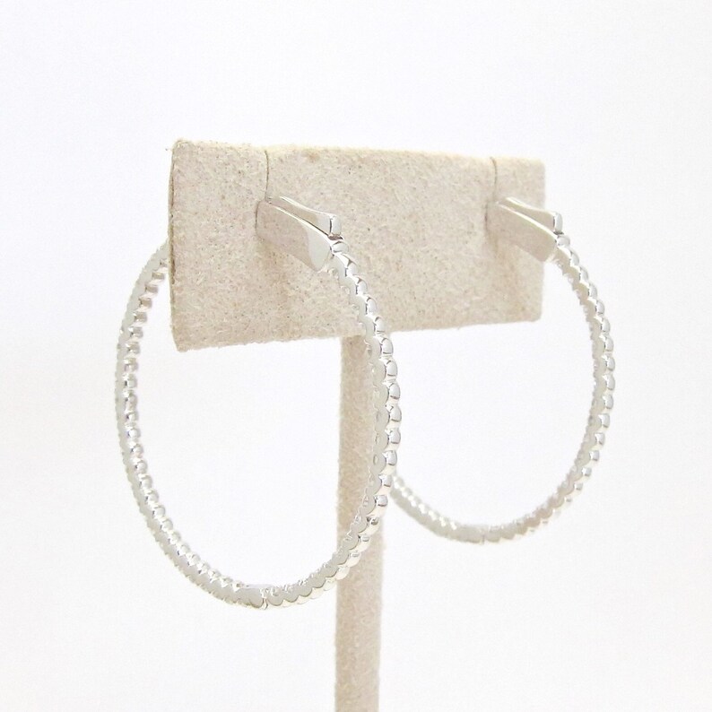 Large inside Out 14k Gold and Diamond Hoop - Etsy