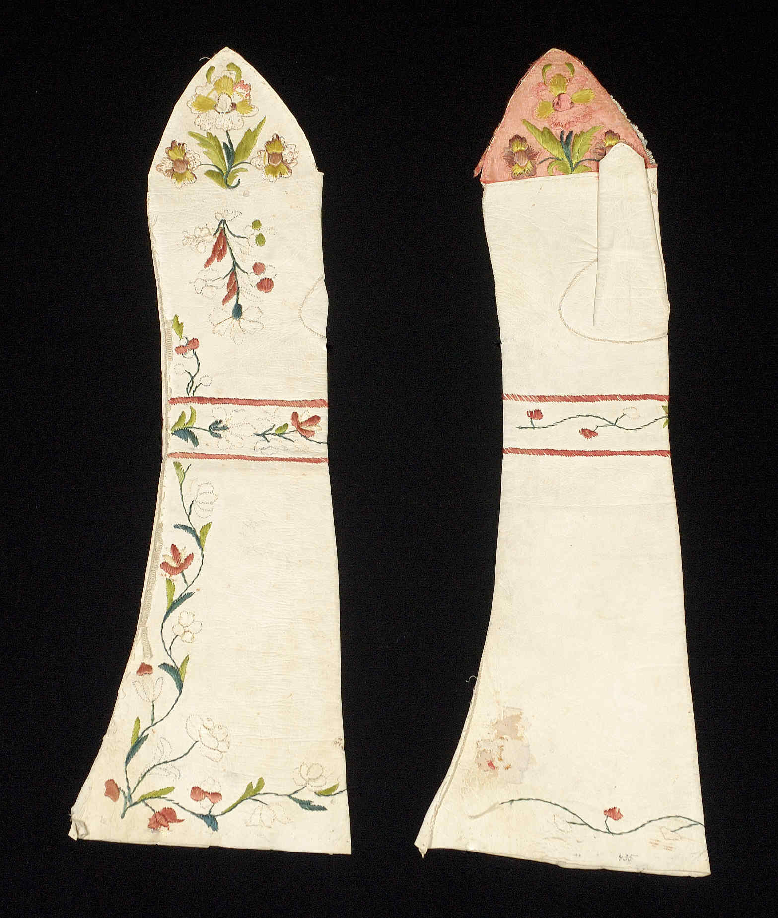 Mitts 18th Century Embroidered Fabric, Unmade-up - Etsy