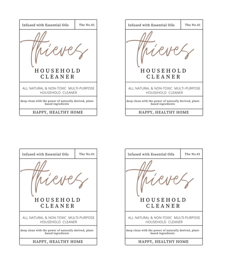 INSTANT DOWNLOAD | Minimalist Thieves Household Cleaner Label | 3.25in ...