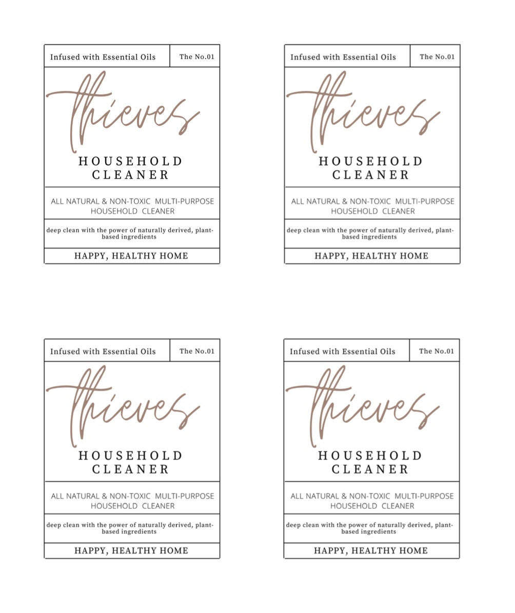 INSTANT DOWNLOAD | Minimalist Thieves Household Cleaner Label | 3.25in ...