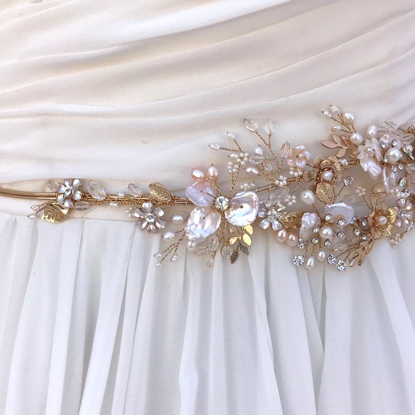 Floral Bridal Sash - Etsy