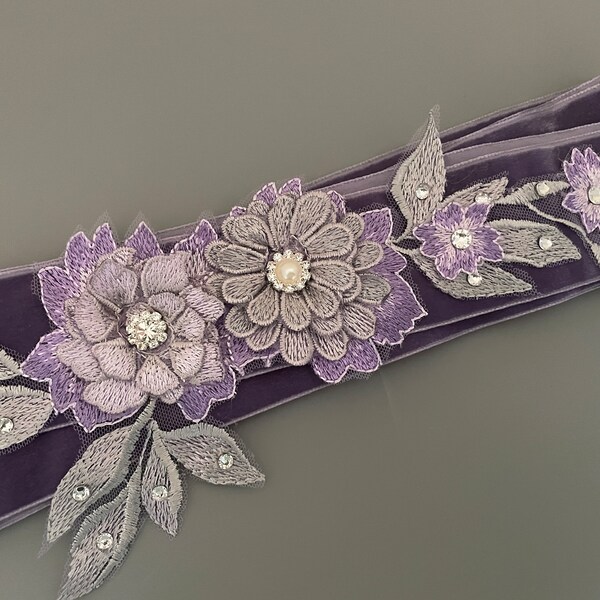 Lavender Bridal Sash - Etsy