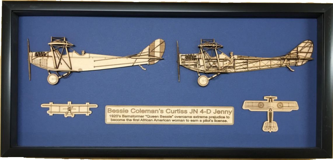 Bessie Coleman And Her Plane