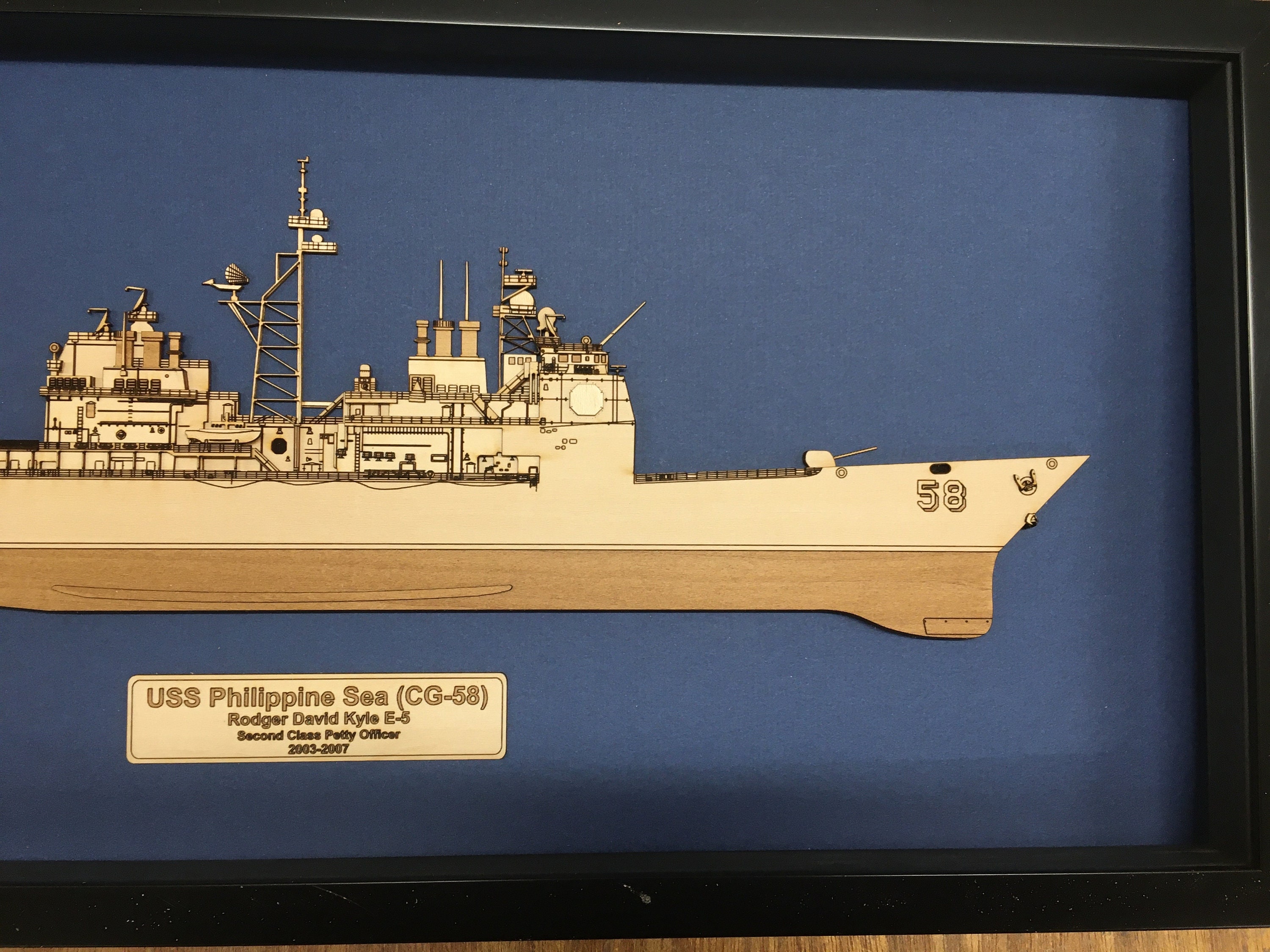 USS Bunker Hill (CG-52) Wood Model - Etsy