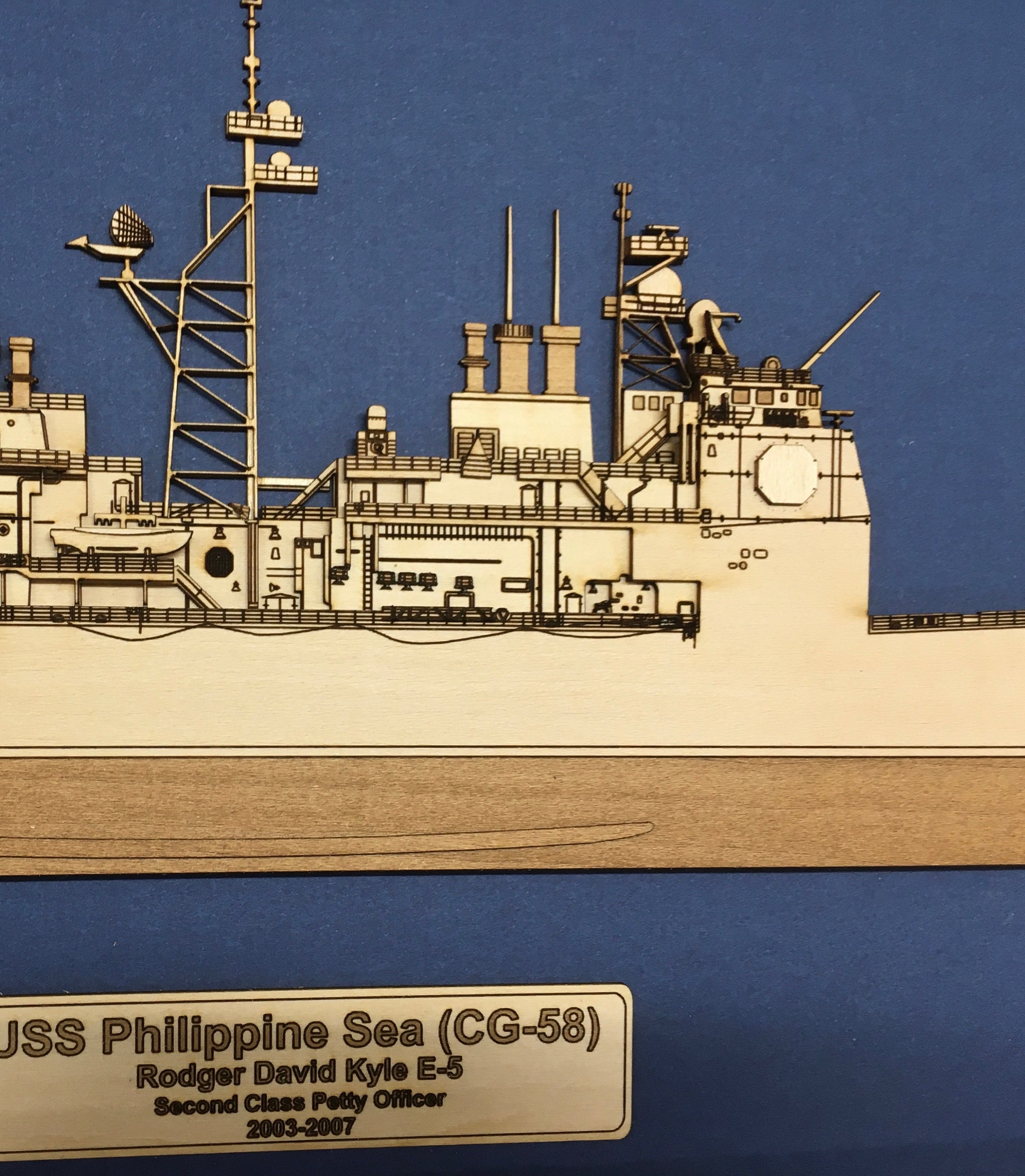USS Bunker Hill (CG-52) Wood Model - Etsy