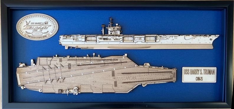 USS Harry S, Truman (CVN-75) Wood Model - Etsy