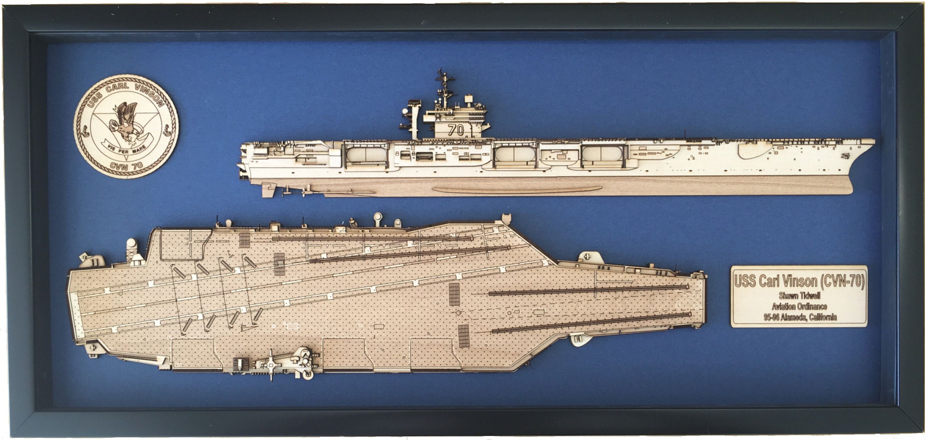 USS Carl Vinson (CVN-70) Wood Model - Etsy