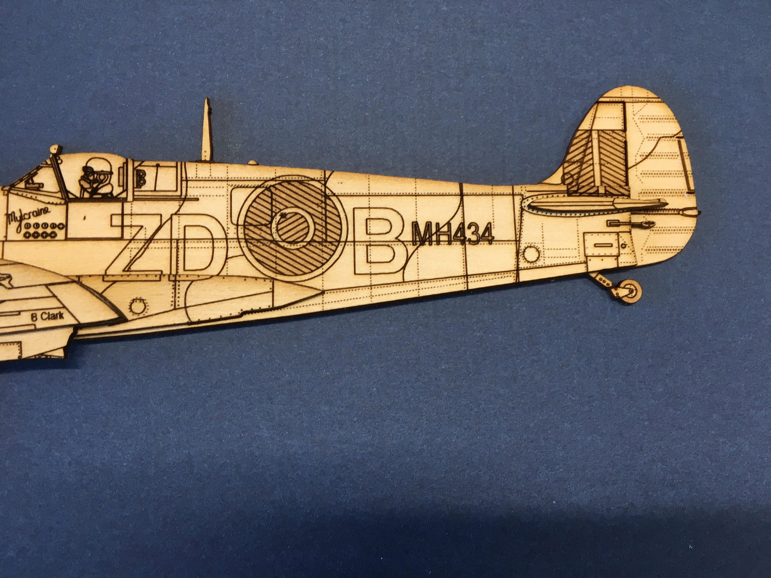 Spitfire Wood Model - Etsy