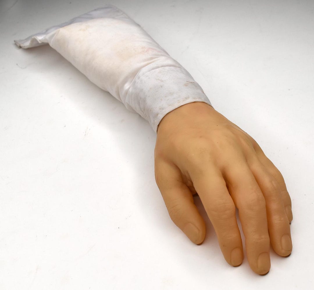 Halloween Prop, Realistic Life-size Fake Left Hand With Cloth Arm - Etsy