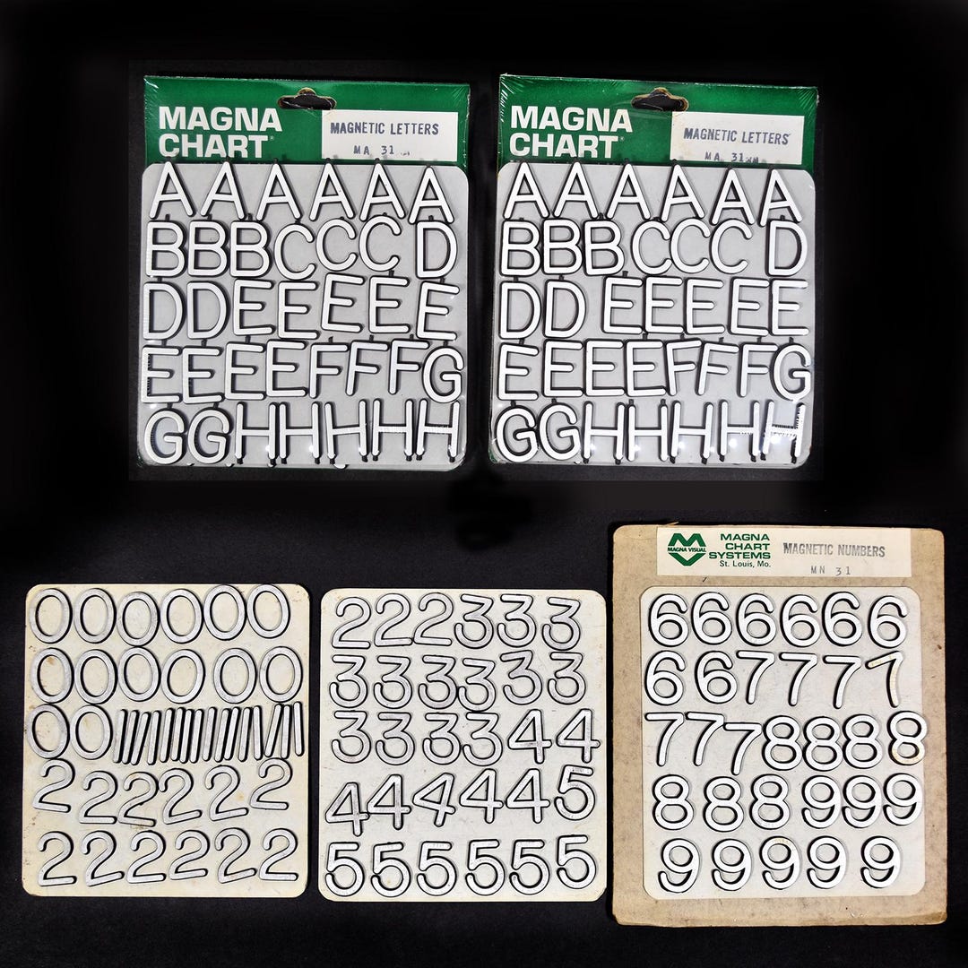 Magna Chart One Inch Magnetic Letters & Numbers by Magna Visual, Inc ...