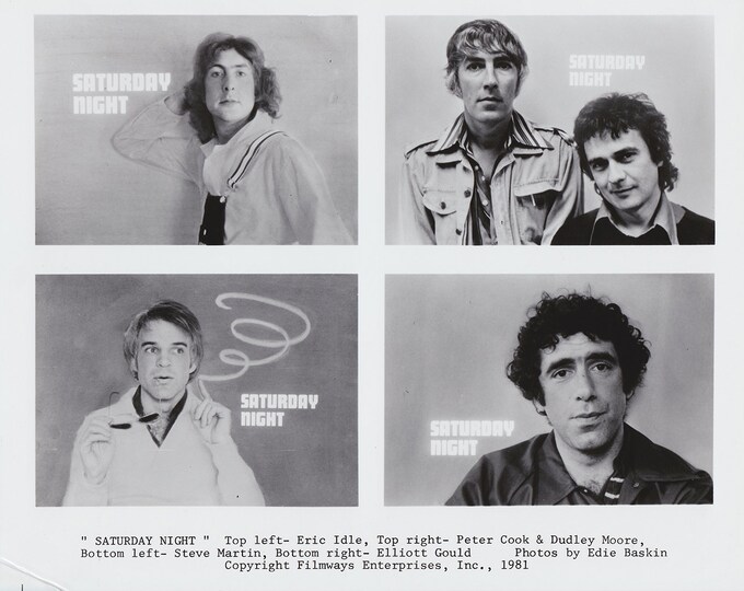 1981 saturday Night Live NBC Press Photo Steve Martin, Elliot Gould ...