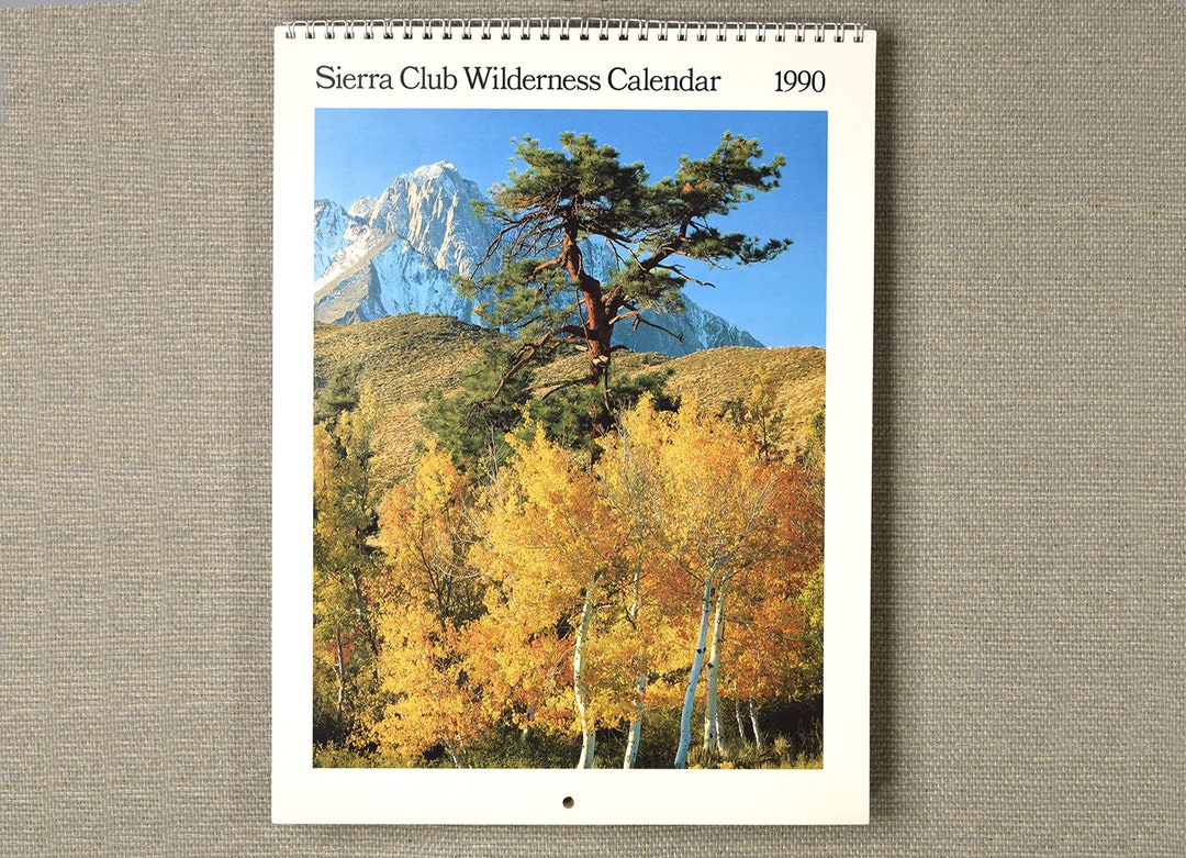 Vintage 1990 Sierra Club Wilderness Collectible Wall Calendar - Etsy