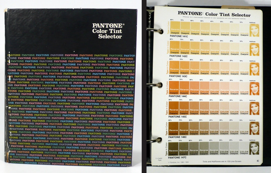 1984 Pantone Color Tint Selector 2nd Edition, Specifer Swatch Book / 3 ...