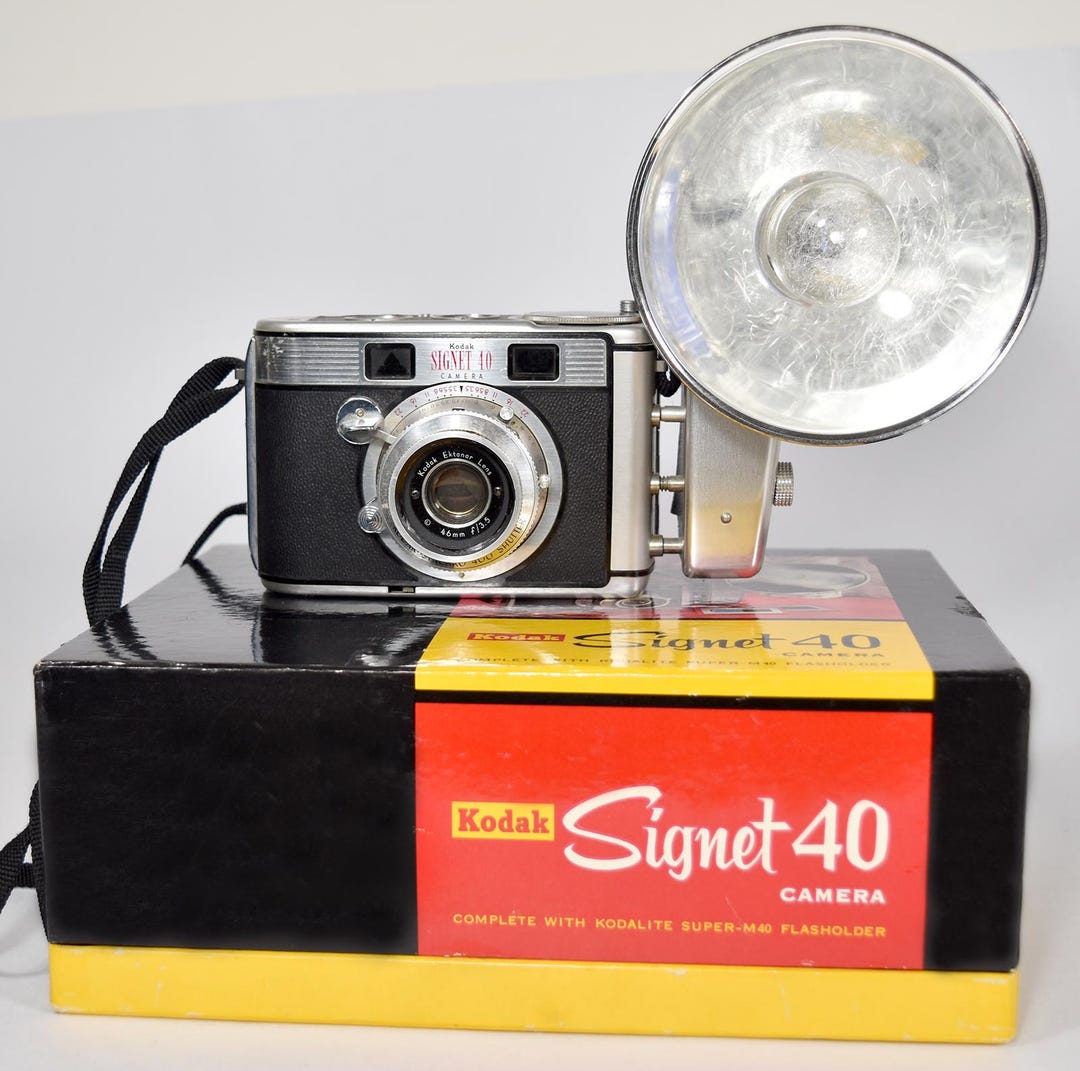1950s Kodak Signet 40 35mm Rangefinder Camera W/ Kodalite Super M40 ...
