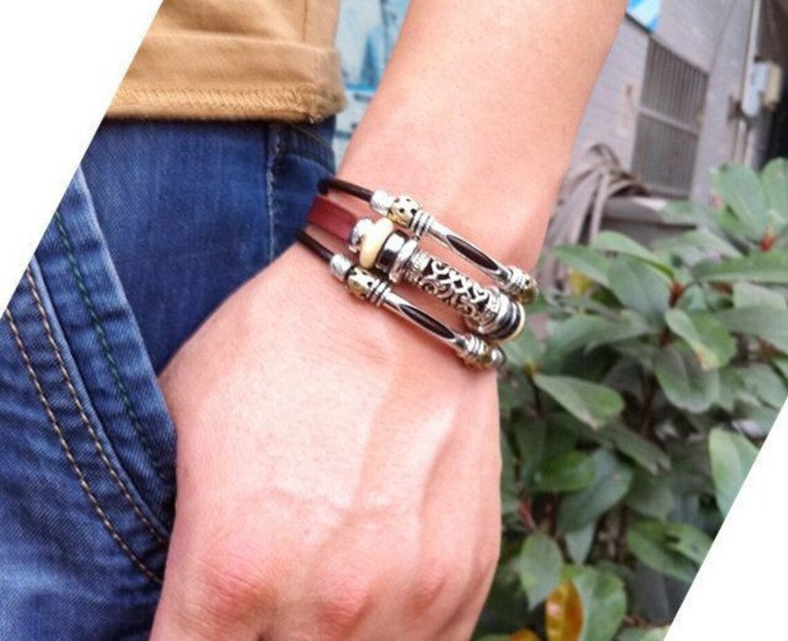 Men's Women's Wrist Bracelet 19cm/7.5inch Full Grain - Etsy