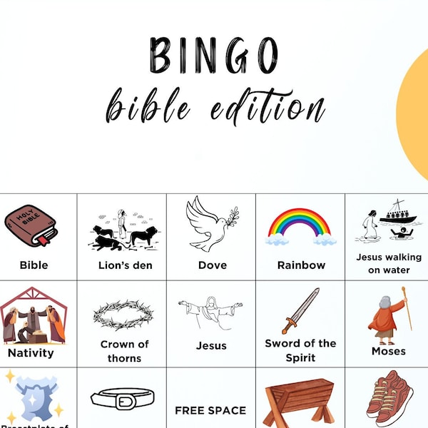 Bible Printable Games Games Printable Printables Church Bingo Bible ...