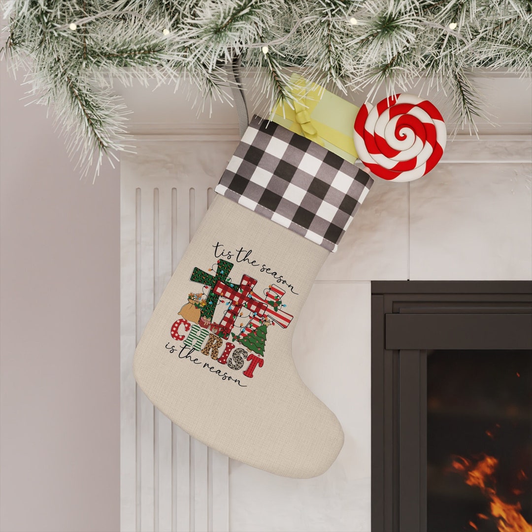 Stocking Christian Gift Christmas Stocking Holiday Stocking Family ...