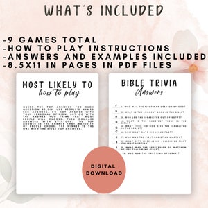 Bible Printable Bundle Pdf Games Games Printable Printables Church ...