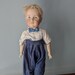 Bisque & Composition Boy Doll, 20" Tall, Handmade by Nancy Horner 1988 ...