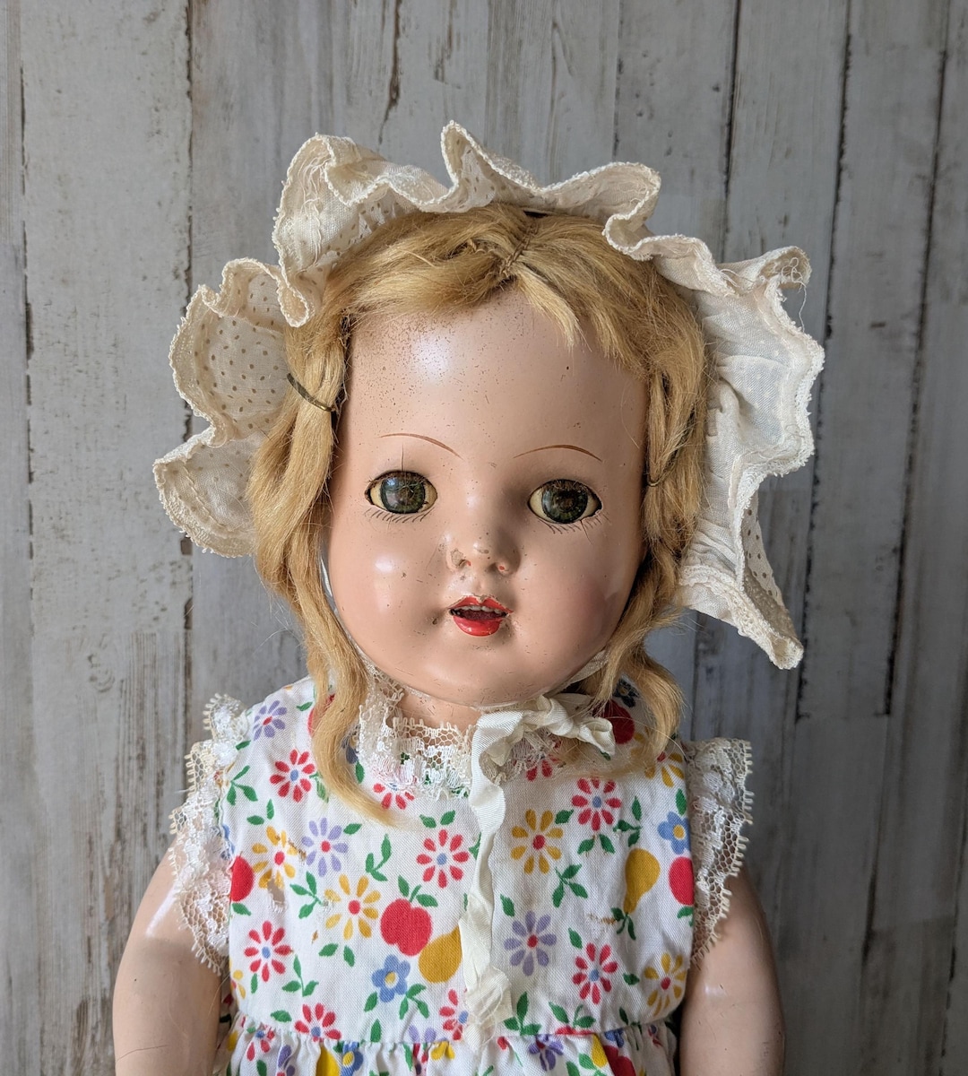 Unmarked 21" Mama Doll, Composition & Cloth, 1920's Antique Child's Toy ...