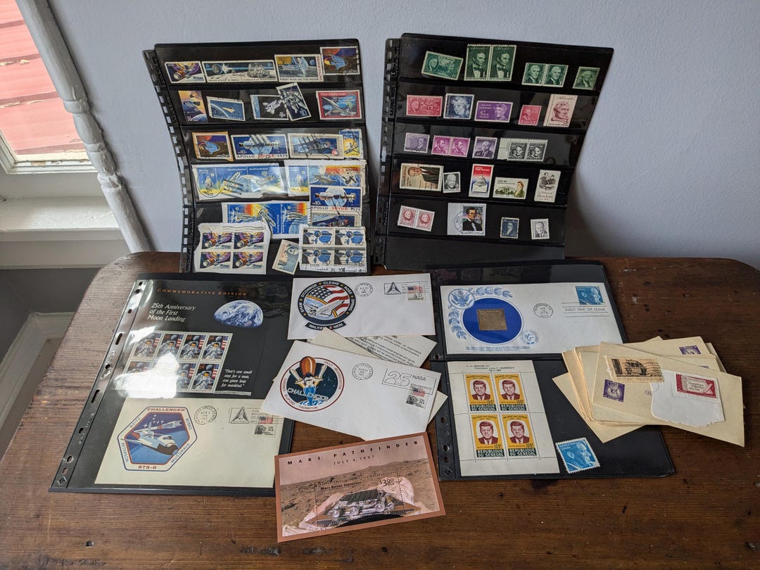 Vintage Space Stamp Collection, Outer Space, Astronauts, Moon Landing ...