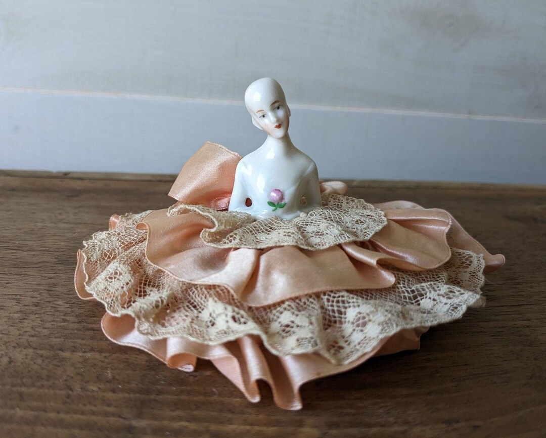 Delicate Half Lady Doll, Lacy Skirt, No Hair, Fragile Features, Marked ...