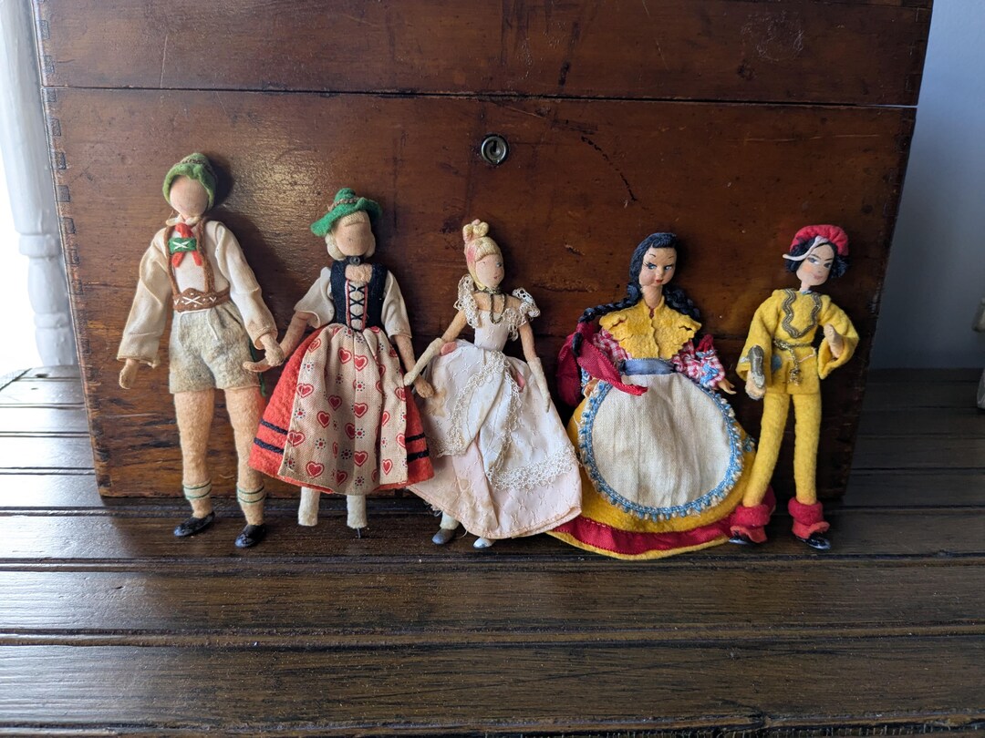 Five Fairytale Dolls, Cinderella, Prince Charming, Hansel & Gretel ...