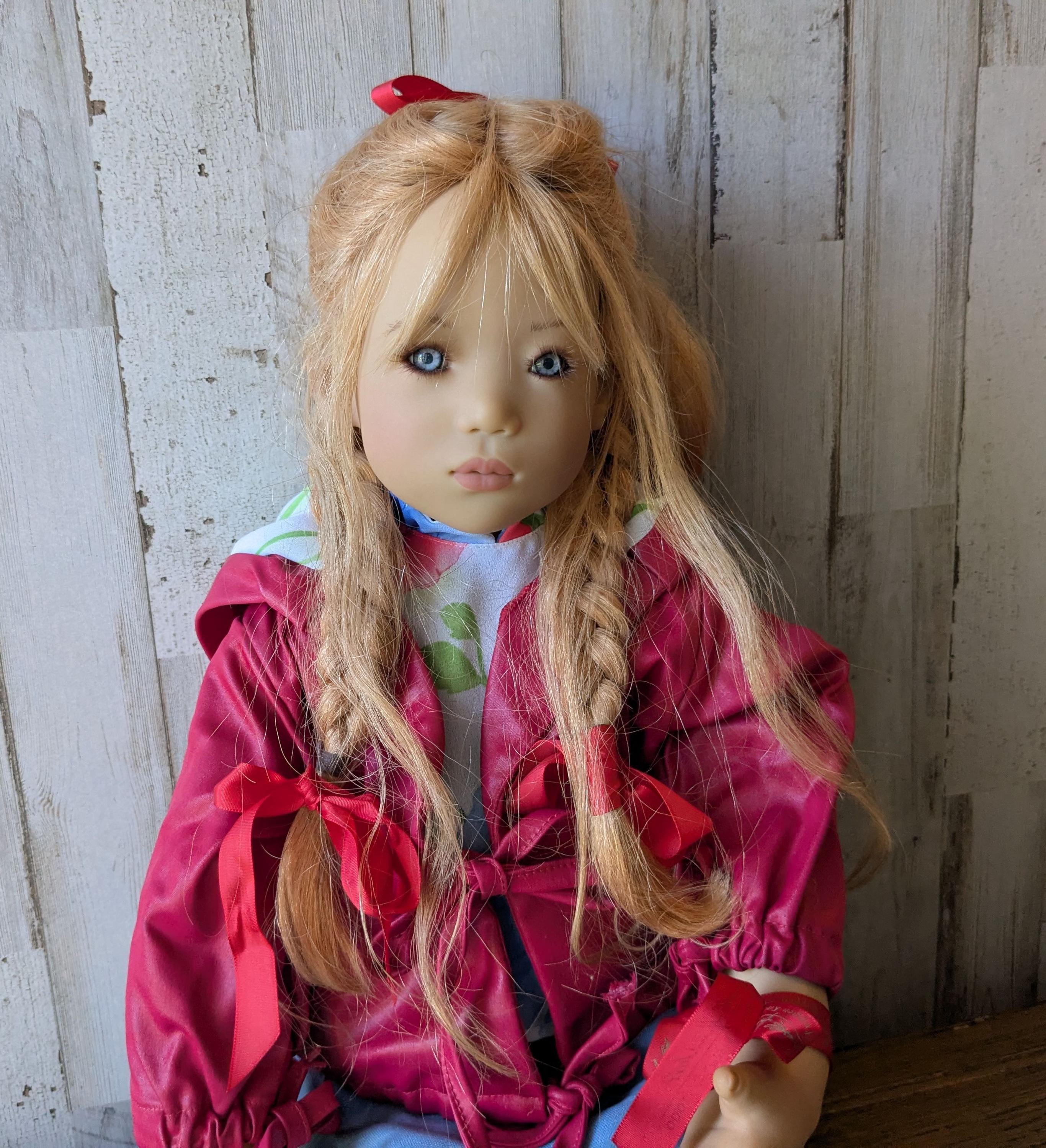 Annette Himstedt Runi II Doll, Certificate, Brochure, Box, 26" Tall ...