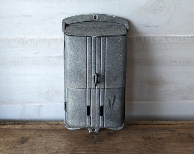 Vintage Cast Aluminum Mail Box With Flap & Mail Slot, Lockable, 1950's ...