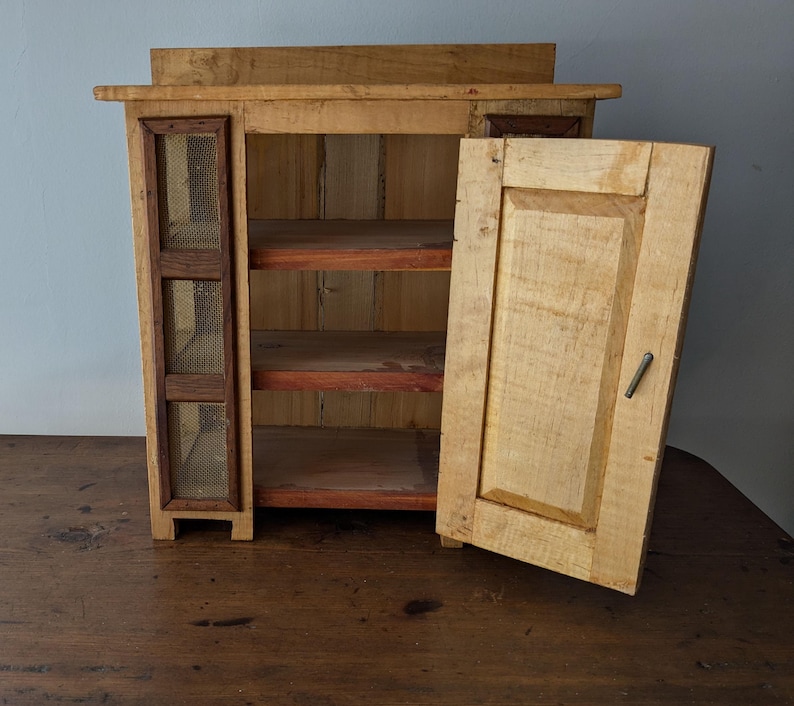 Beautiful 15" Tall Pie Safe, Handmade Signed Small Vintage Display ...