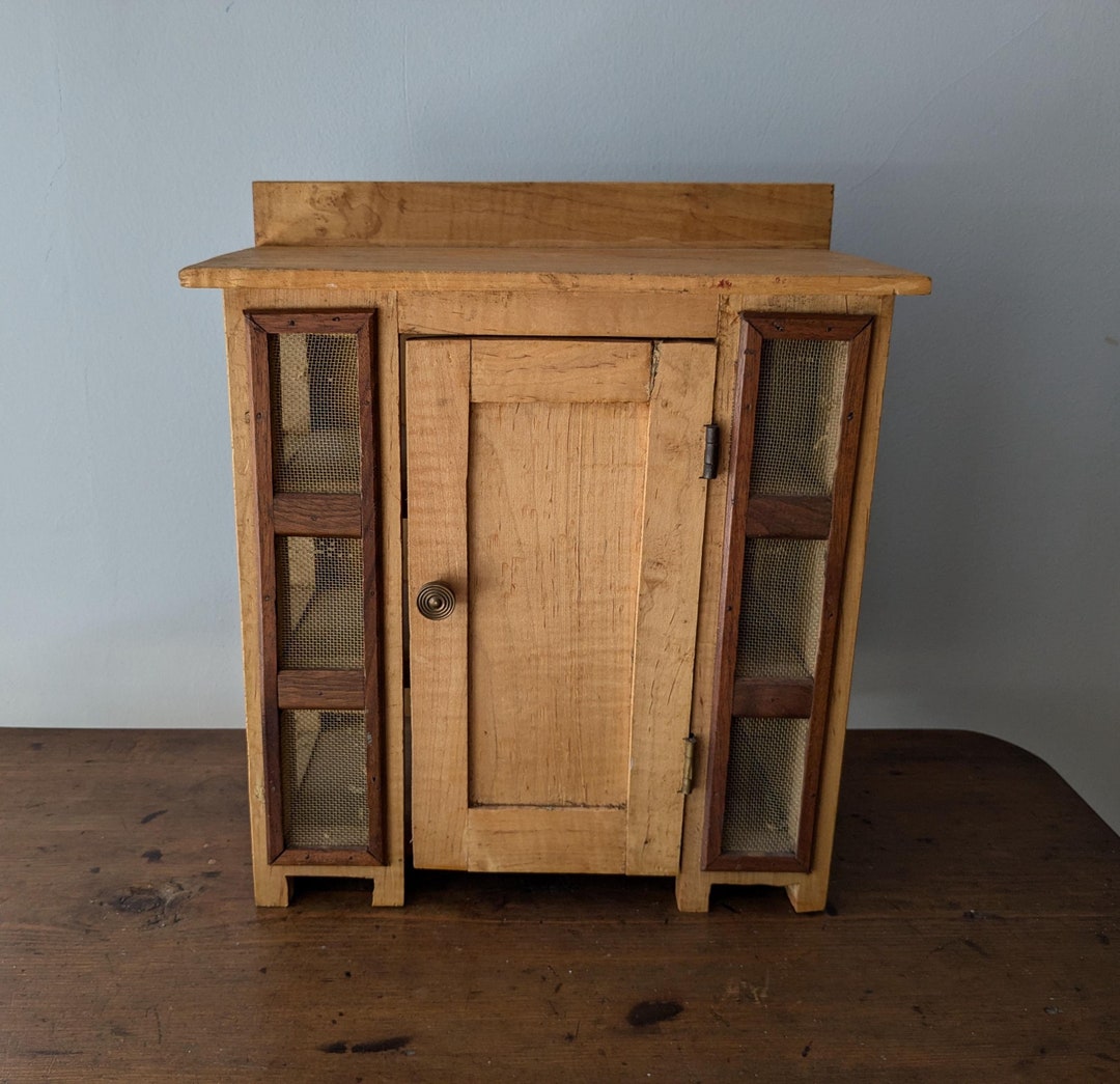Beautiful 15" Tall Pie Safe, Handmade Signed Small Vintage Display ...