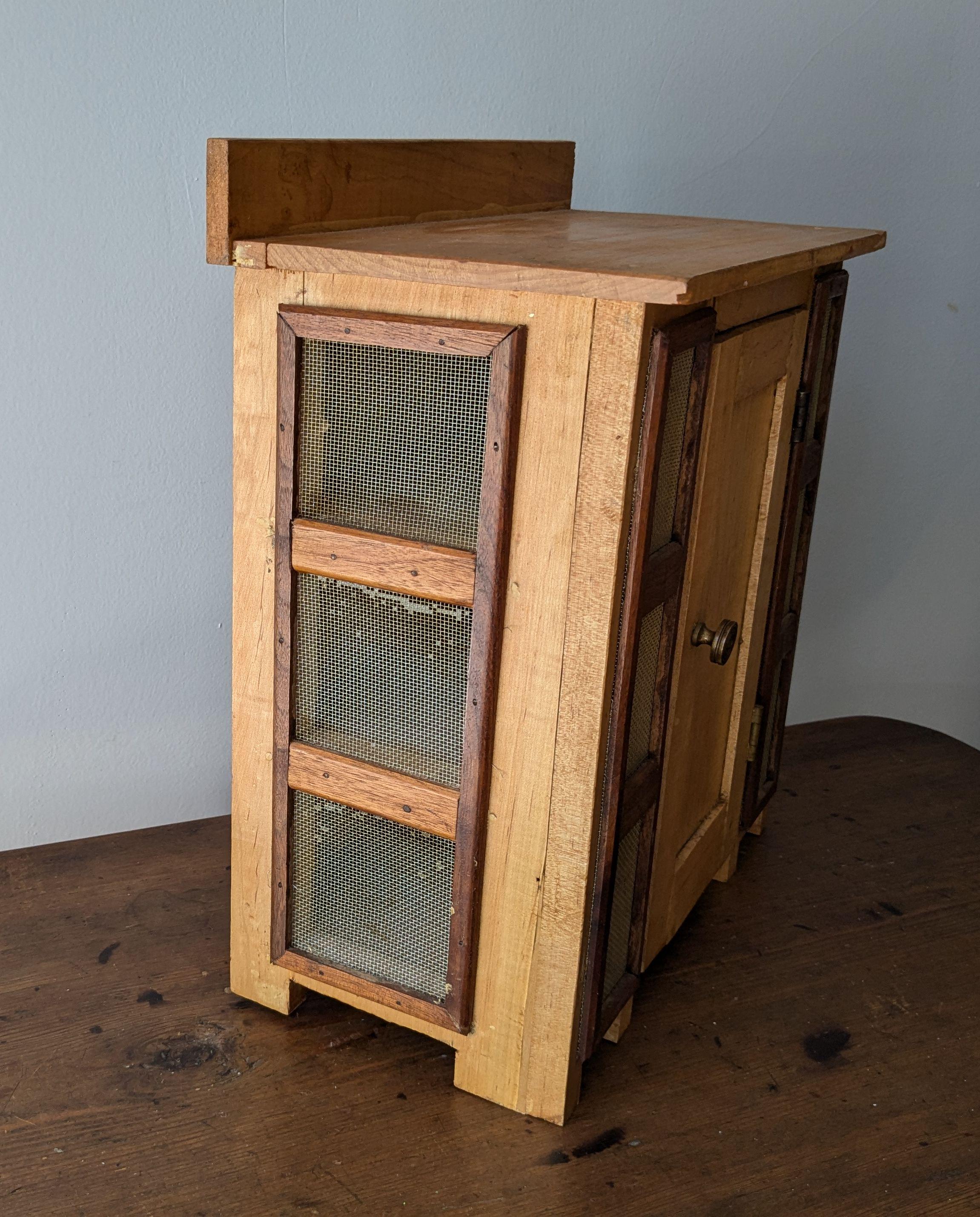 Beautiful 15" Tall Pie Safe, Handmade Signed Small Vintage Display ...