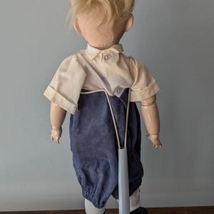 Bisque & Composition Boy Doll, 20" Tall, Handmade by Nancy Horner 1988 ...