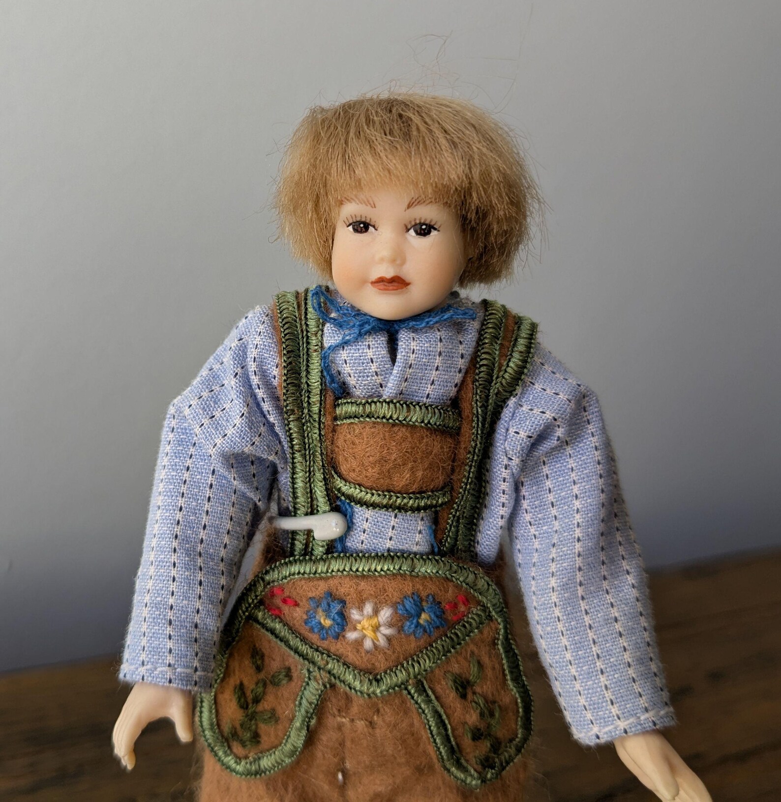 Vintage Heidi Ott Dollhouse Boy Doll, 4 1/2" Tall, Traditional German ...